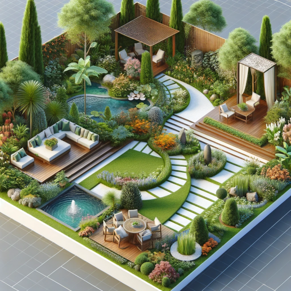 Renders de exteriores para proyectos de paisajismo y jardinería ...